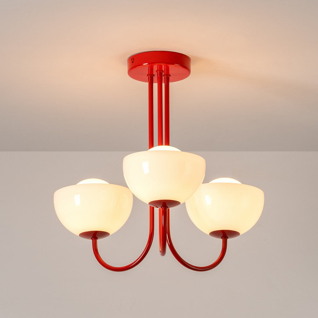 Jam Red -3 Light Dome Ceiling Light By Houseof – Design My World
