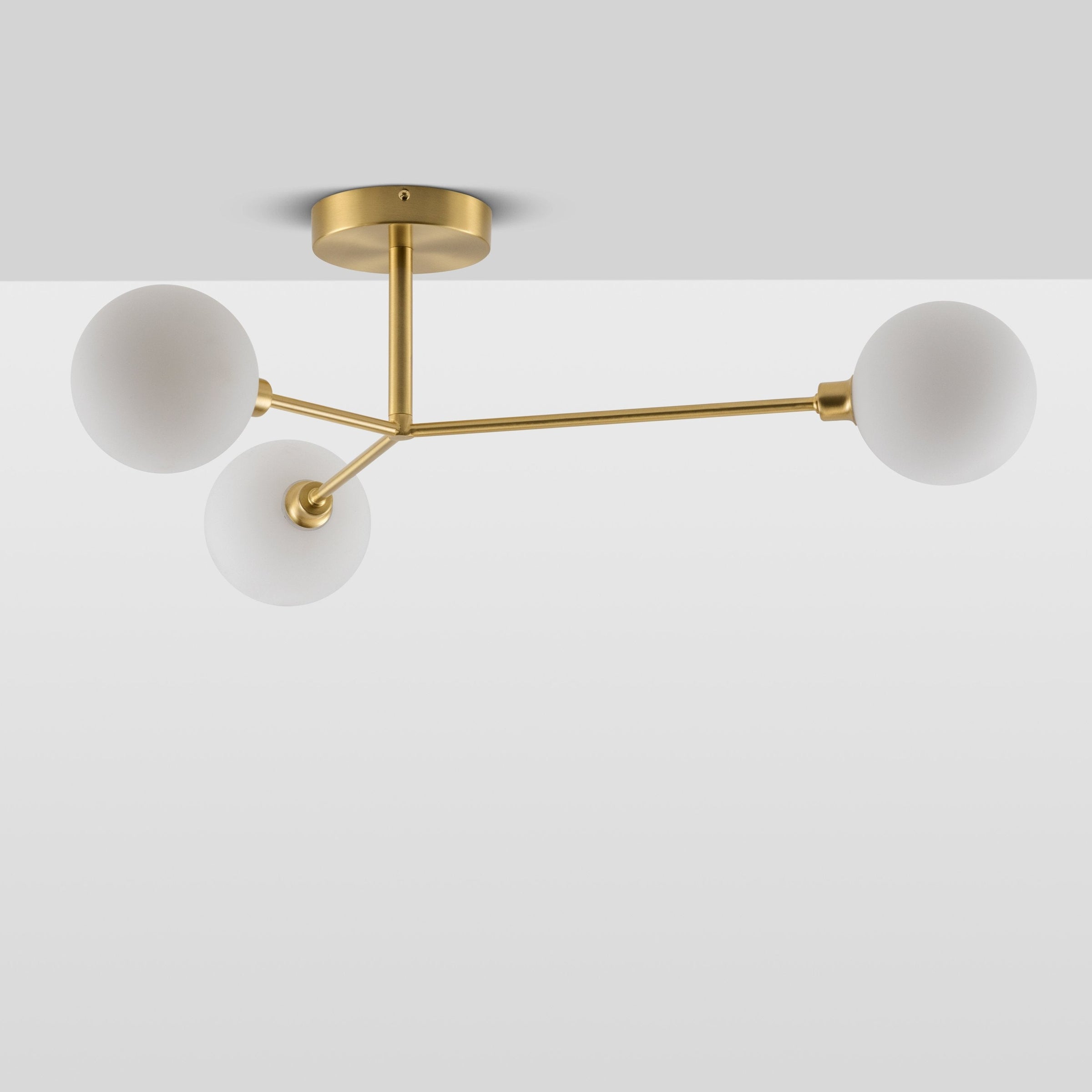 Three light flush ceiling light | Flush Mount lighting | Contemporary ...