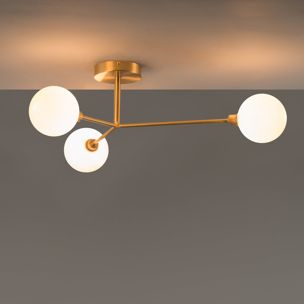 Three light flush ceiling light | Flush Mount lighting | Contemporary ...