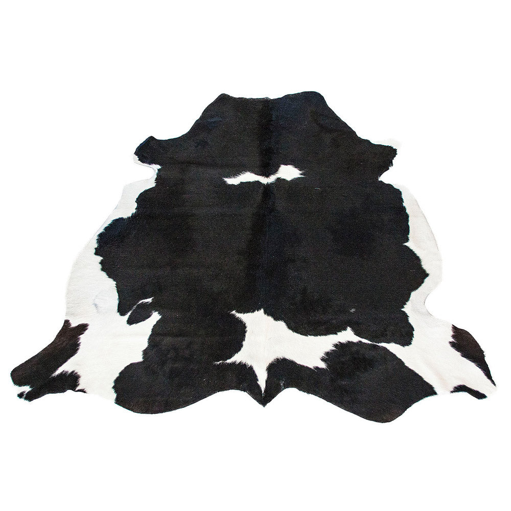 solid black cowhide rug