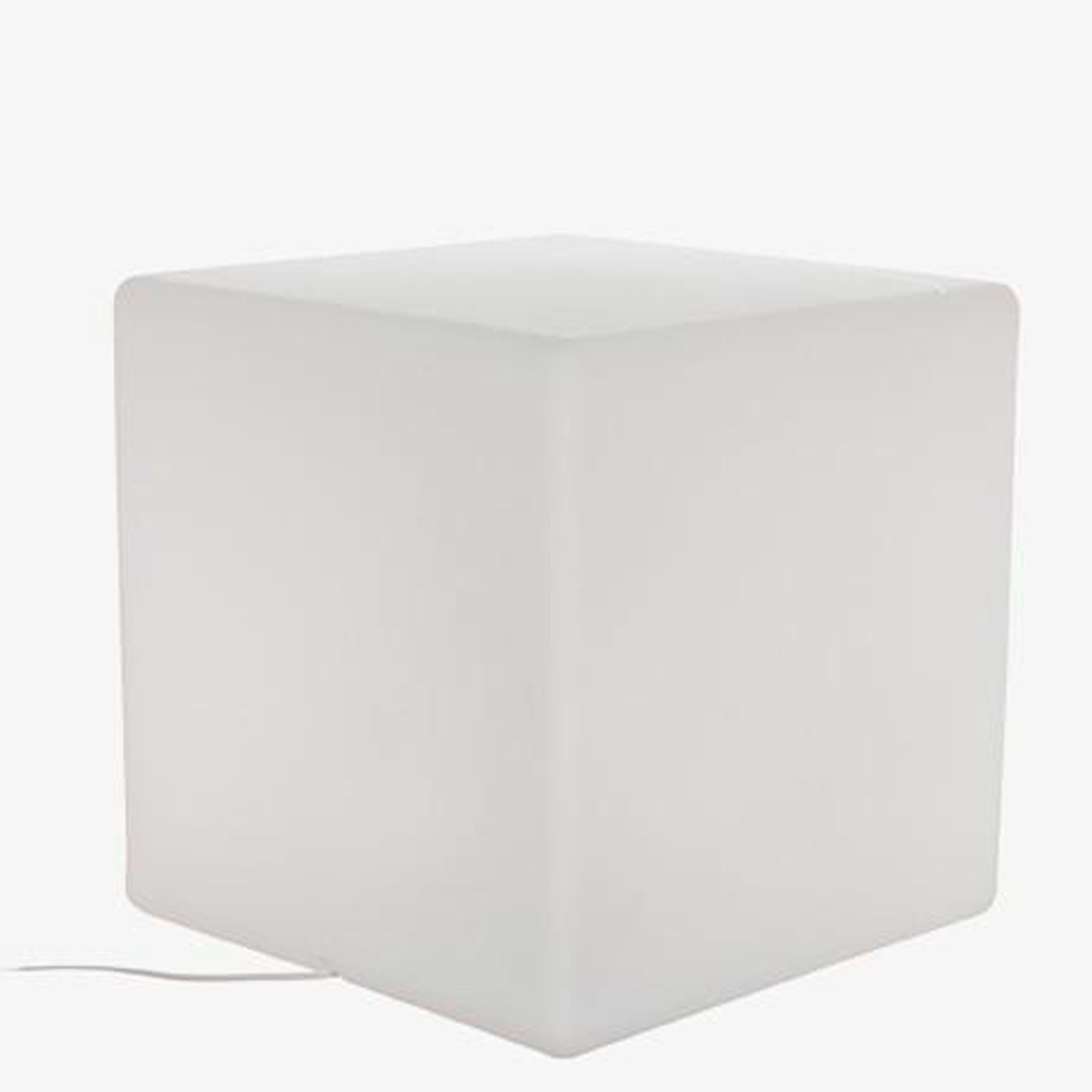 Cube light Side Table | Square White Table Or Stool | One Foot Taller ...